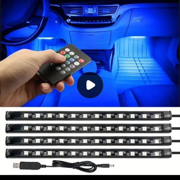 Car Audio, Video & GPS | 4 Line Rgb Usb Under Dash Car Interior Led ...